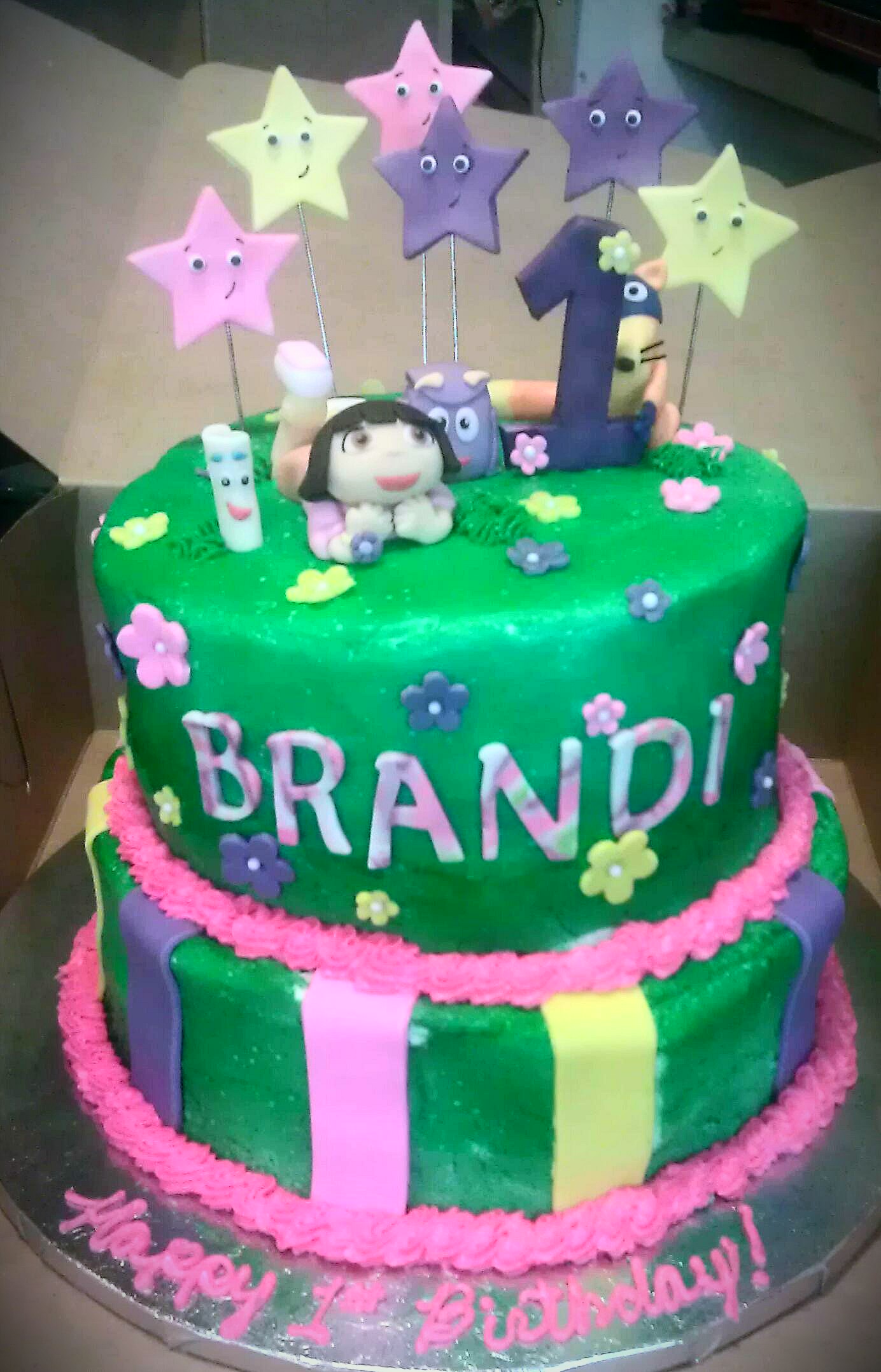 Fondant "inspired Dora The Explorer" Cake Topper Set (set Of 6) on Luulla